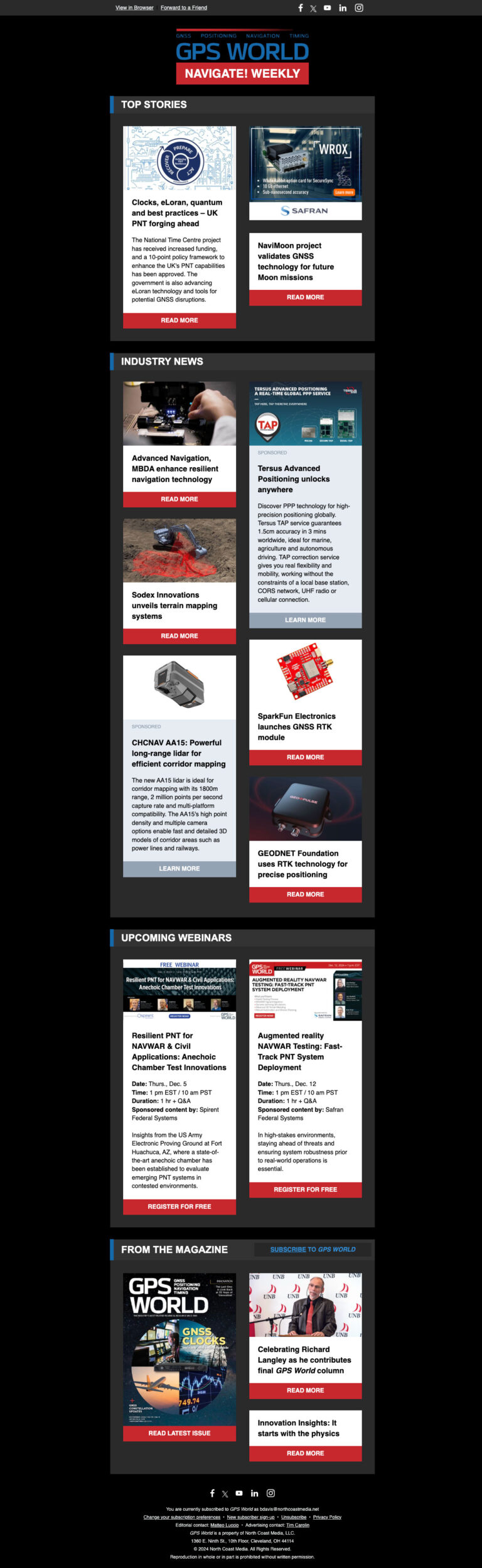e-Newsletter Advertising – GPS World Advertising Solutions